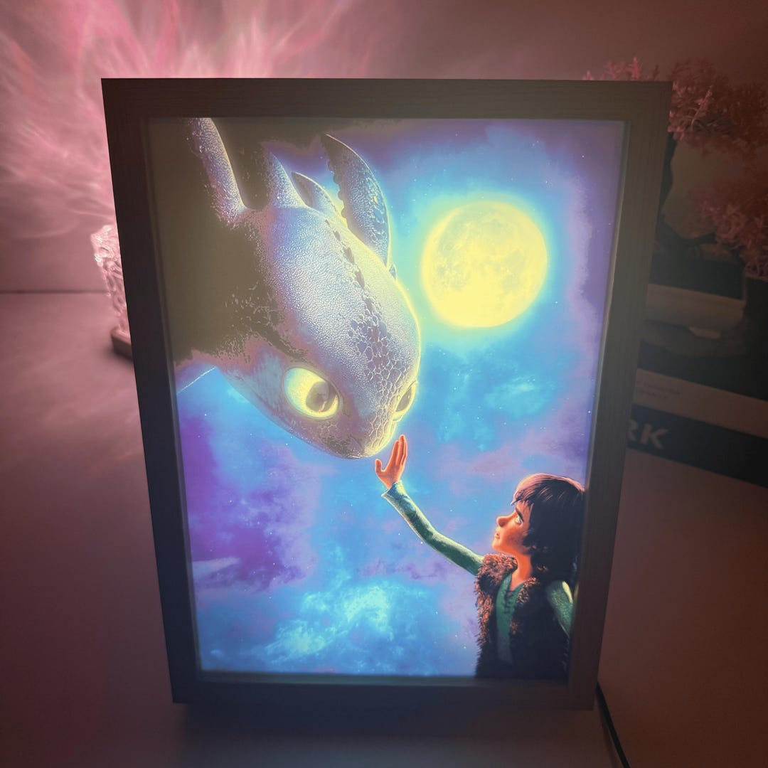 Light Frame Dragons Pixar / Movie Poster - Etsy