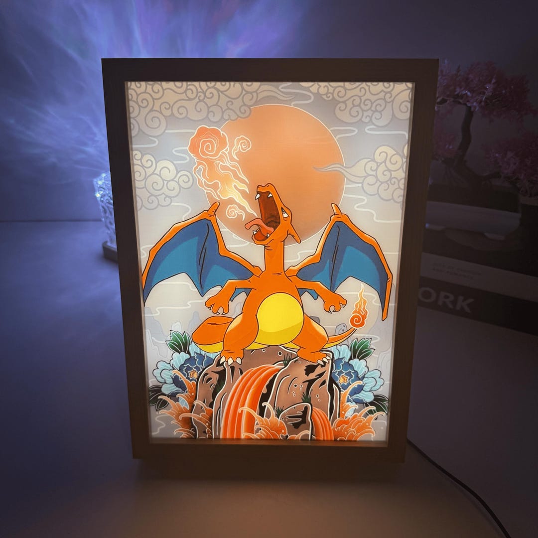 Light Frame Charizard Charizard Pokemon / Anime Poster - Etsy