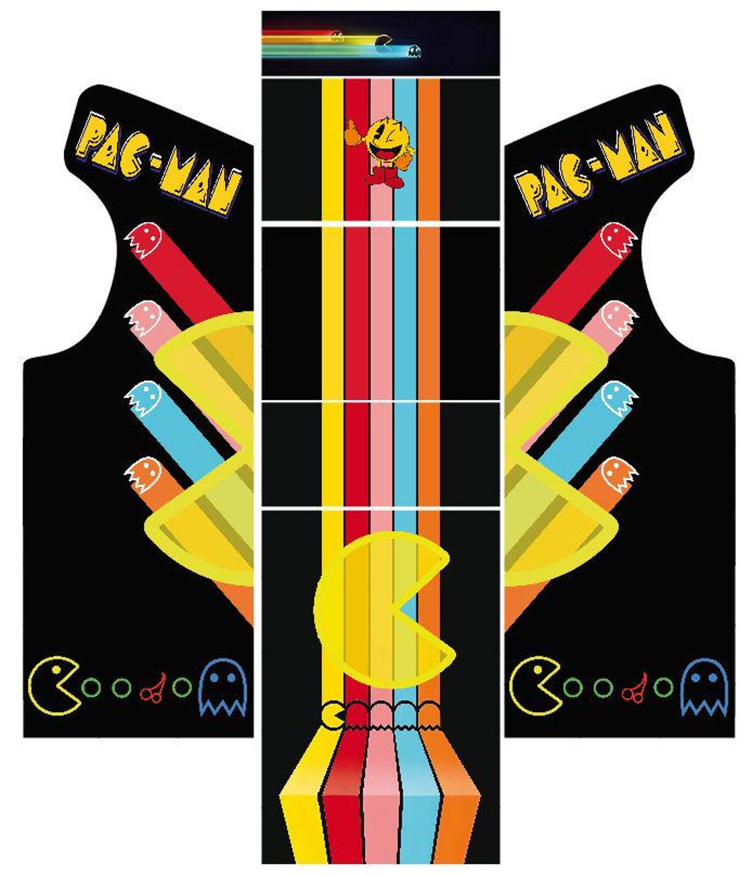 Arcade Sticker PAC MAN Artwork Design Decal - Etsy