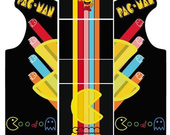 Arcade1up Cabinet Riser Graphics Pac-man Pacman Graphic Sticker Decal ...