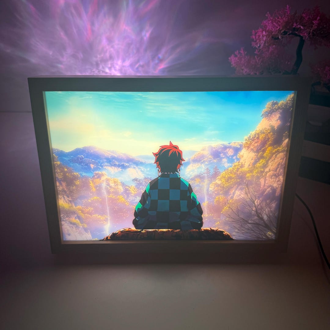Light Frame Tanjiro Landscape - Demon Slayer / Anime Poster - Etsy UK