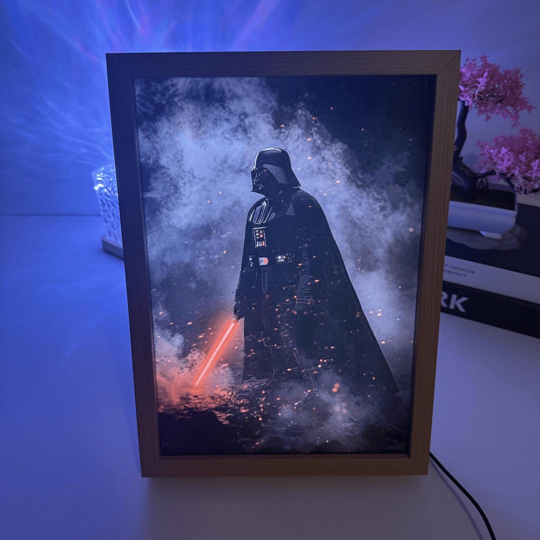 Light Frame Darth Vader Star Wars / Movie Poster - Etsy