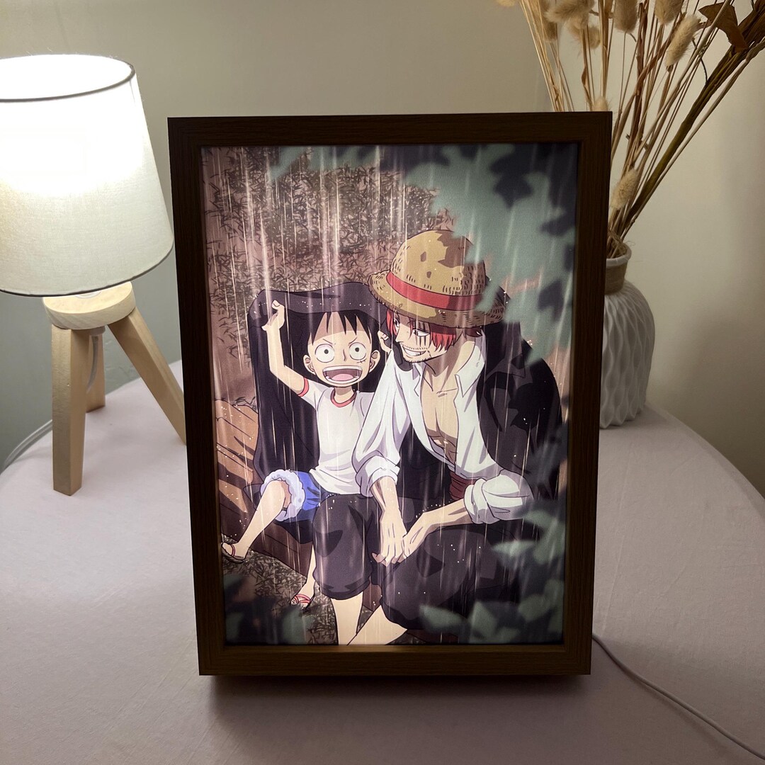 Light Frame Luffy & Shanks One Piece / Anime Poster - Etsy UK