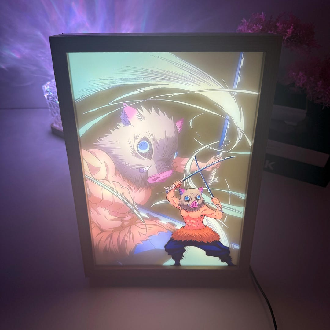 Light Frame Inosuke Demon Slayer / Anime Poster - Etsy