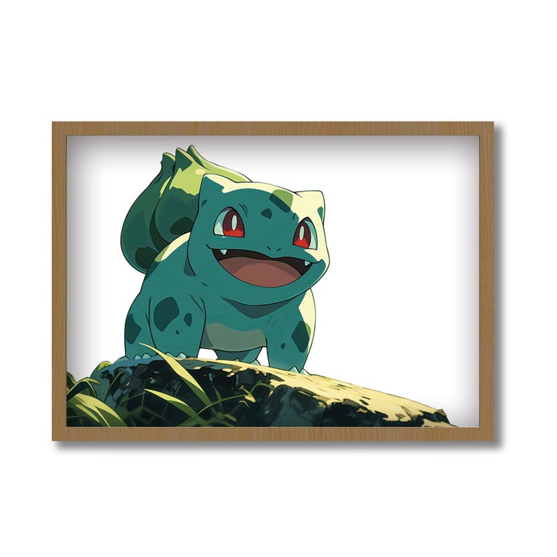 Light Frame Bulbasaur Pokemon / Anime Poster - Etsy