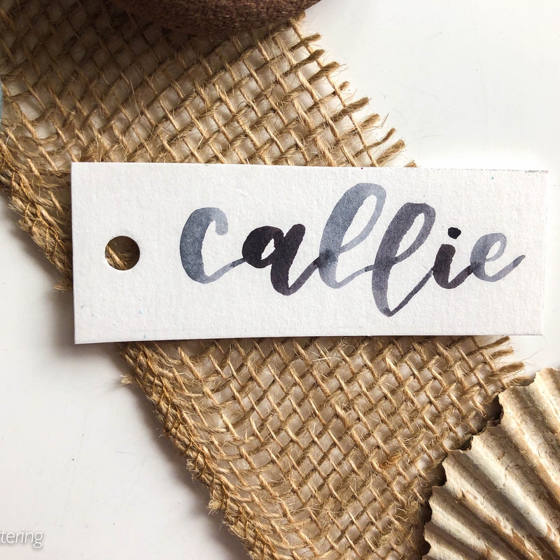 Calligraphy Tags - Etsy