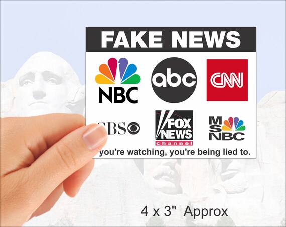 Fake News Stations Sticker 3M Vinyl Sticks to Any Smooth | Etsy
