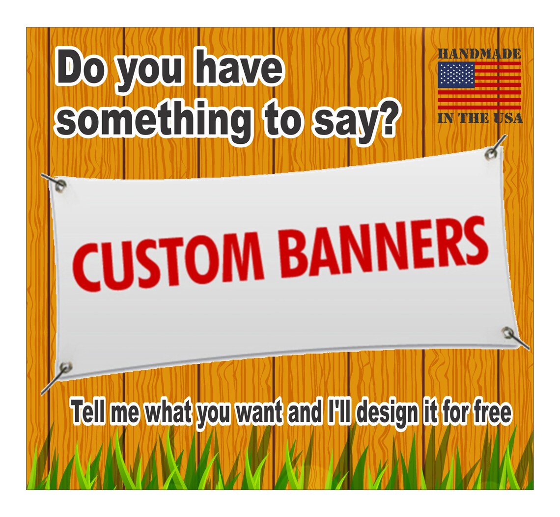 Custom Banner 13 OZ Banner with Hems and Grommets Outdoor | Etsy