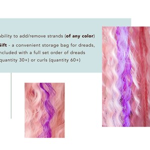 Pink Curly Dreadlocks Extensions Full Set - Etsy