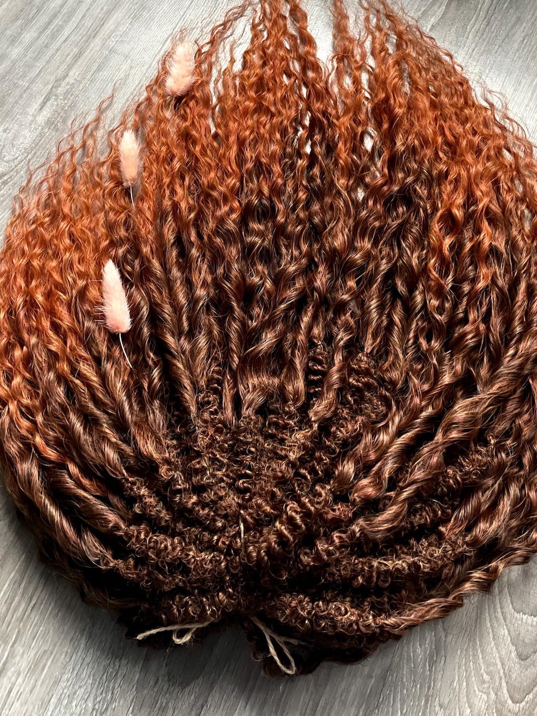 Handmade Fiery Copper Wavy Dreadlocks: Boho Style Hair Extensions - Etsy