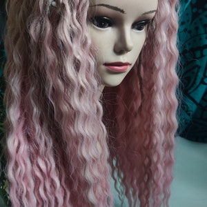 Pink Curly Dreadlocks Extensions Full Set - Etsy