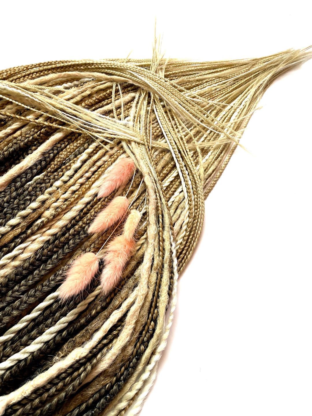 Boho Natural Warm Sandy Tones DE/SE Dreads and Braids Full or Partial ...