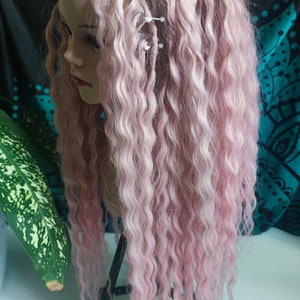 Pink Curly Dreadlocks Extensions Full Set - Etsy
