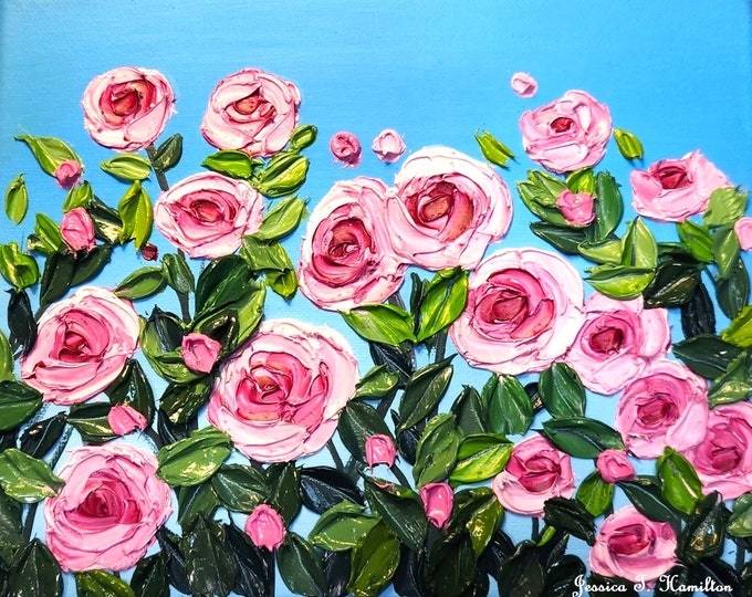Roses Painting 3d Painting Sculpture Painting Palette Knife Painting ...