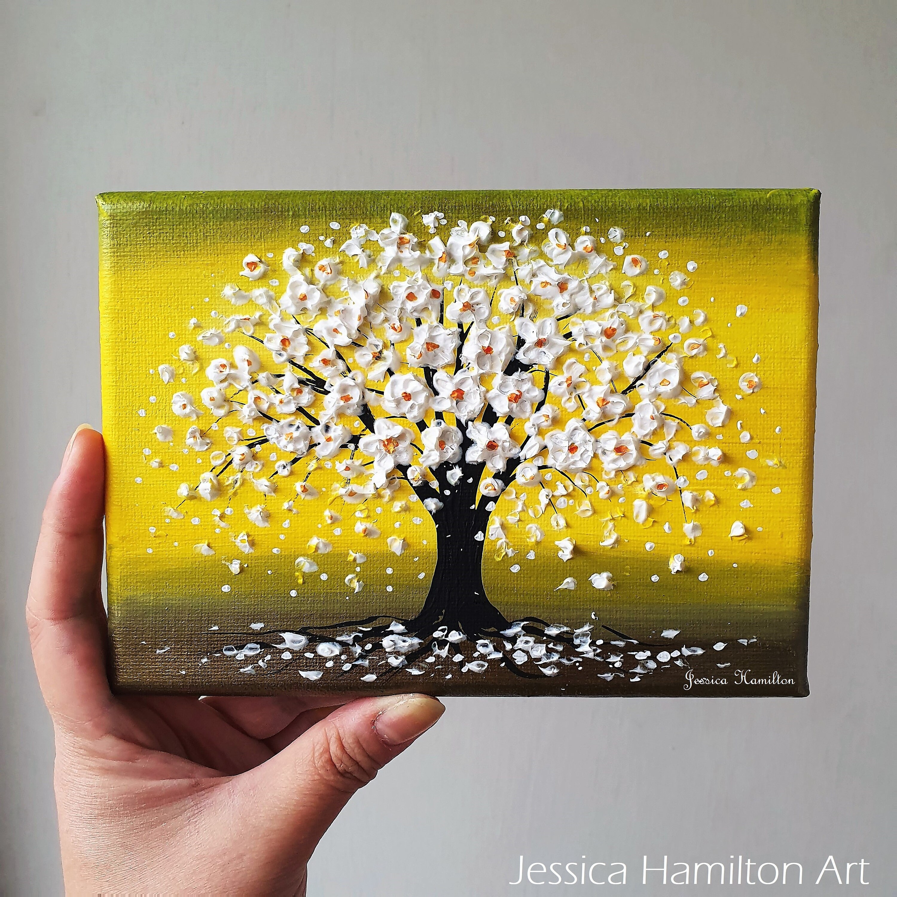 【Laura Ashley】Spring Blossoms Printed Canvas Wall Art - www.drobnosti.sk