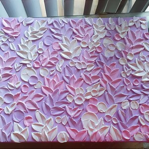 Original Painting Purple Breeze Textured Canvas Wall Art 3D - Etsy