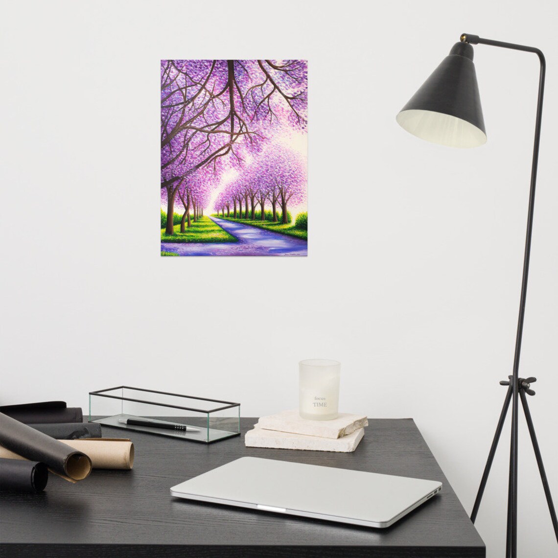 Jacaranda Road Art Print: Purple Tree Landscape Poster - Etsy