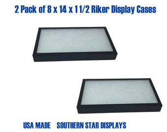 8 Pack of 8 X 14 X 1 1/2 Riker Display Cases Box for | Etsy