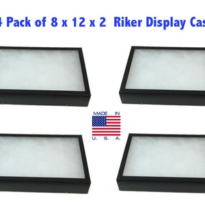 4 Pack of Riker Display Cases 8 X 12 X 2 for Collectibles | Etsy