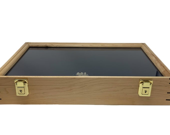 Maple Cedar Cherry Walnut or Oak Wood Display Case 12 X 18 - Etsy