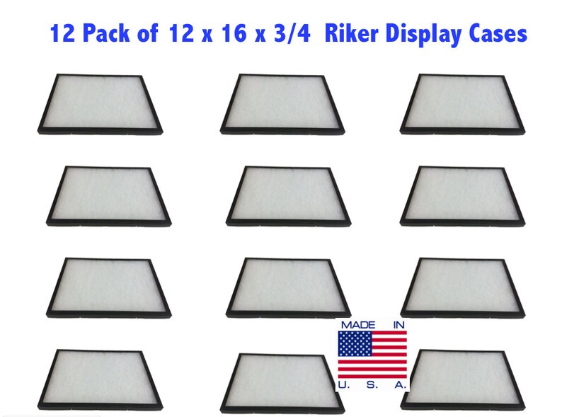12 Pack of Riker Display Cases 12 X 16 X 3/4 for Collectibles - Etsy