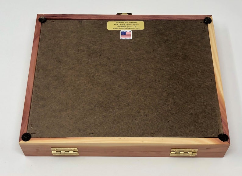 Cedar Wood Display Case 9 X 12 X 2 for Arrowheads Knives Coins & More ...