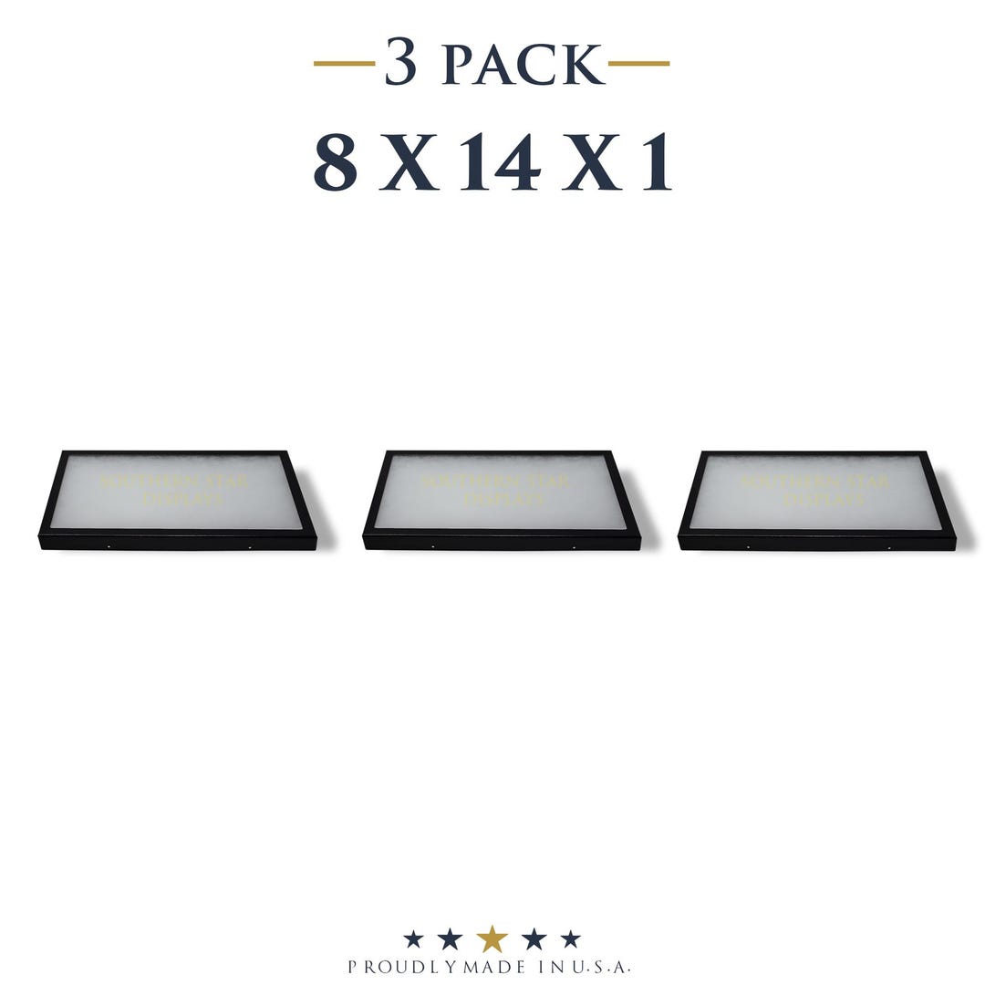 3 Pack of Riker Display Cases 8 X 14 X 1 for Collectibles, Arrowheads ...