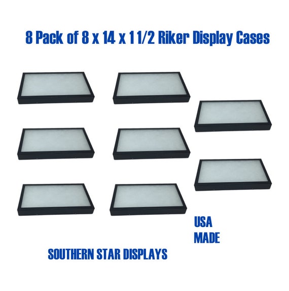 8 Pack of 8 X 14 X 1 1/2 Riker Display Cases Box for | Etsy