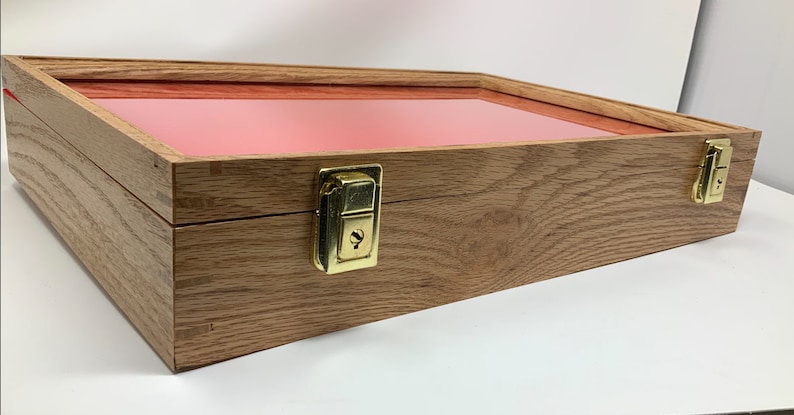 Maple Cedar Cherry Walnut or Oak Wood Display Case 12 x 18 | Etsy