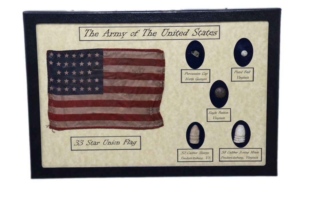 The Army of the United States Civil War Relics, Button Display Case Set ...