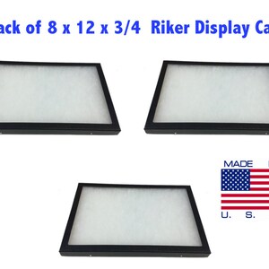 3 Pack of Riker Display Cases 8 X 12 X 3/4 for Collectibles - Etsy
