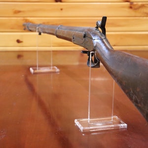 Acrylic Rifle Display Stands Tall 7.5" or Short 5" Thick Acrylic and ...