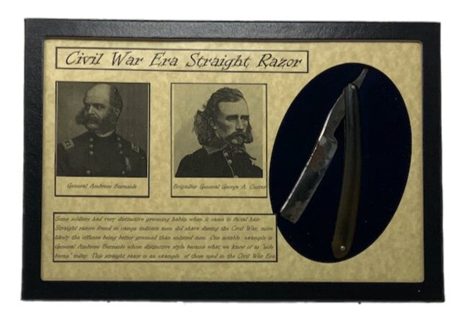 Civil War Era Straight Razors With Glass Topped Display Case - Etsy