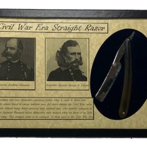 Civil War Era Straight Razors With Glass Topped Display Case and COA - Etsy