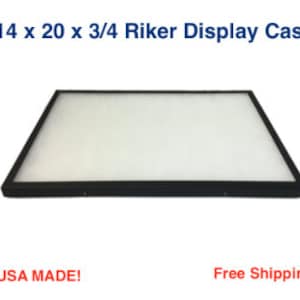 Riker Glass Topped Display Case 14 X 20 X 3/4 for Collectibles | Etsy