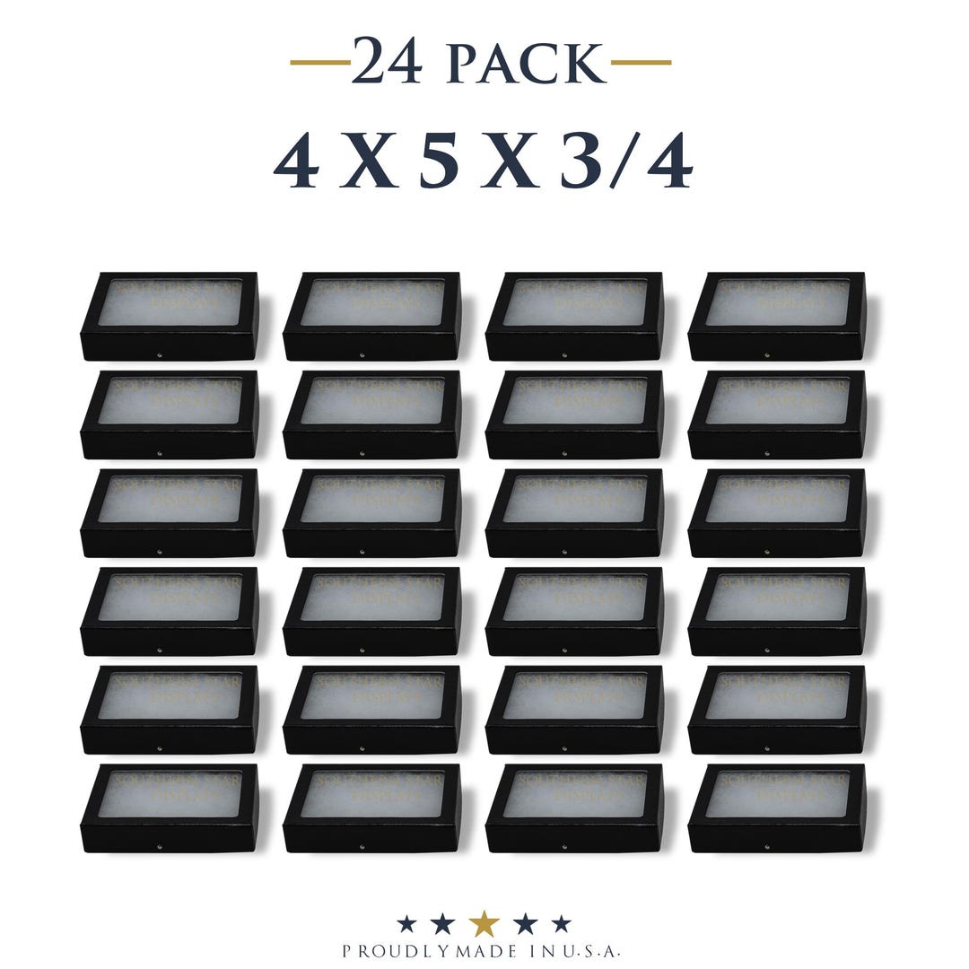 24 Pack of Riker Display Cases 4 X 5 X 3/4