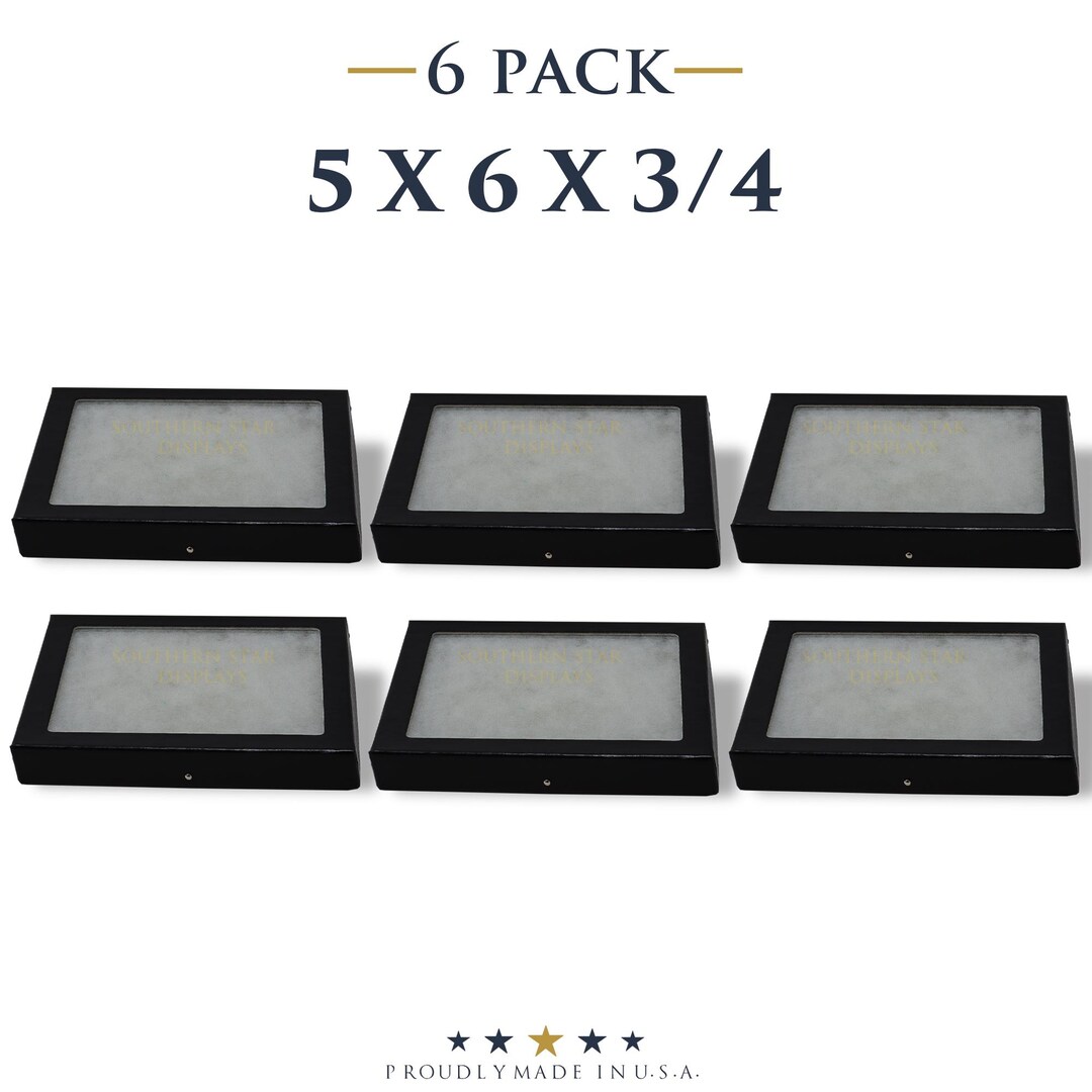 6 Pack of Riker Display Cases 5 X 6 X 3/4