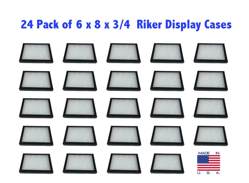 24 Pack of Riker Display Cases 6 x 8 x 3/4 for Collectibles | Etsy