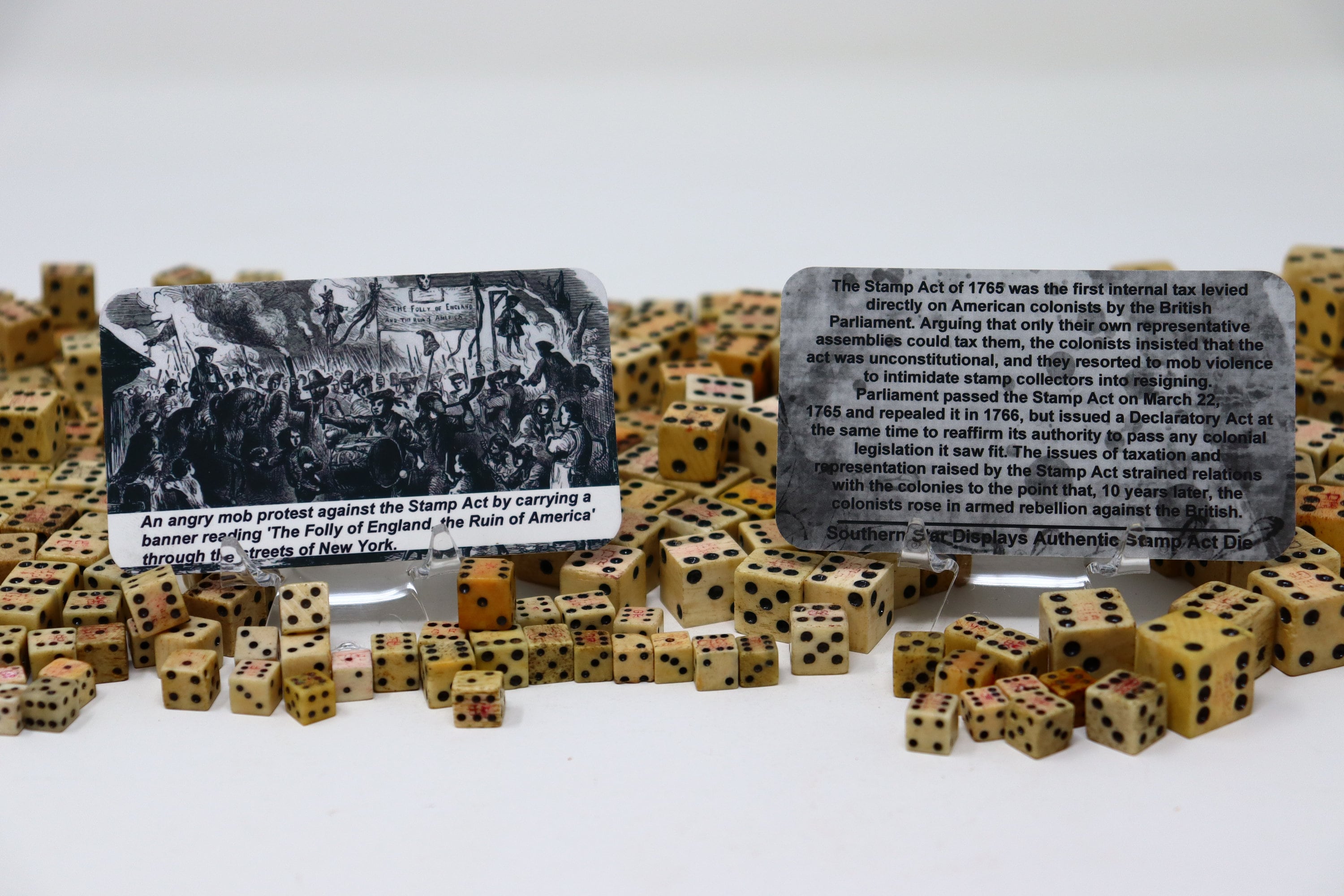 Art & Collectibles Collectibles 1765 Stamp Act Dice British Crown Tax ...