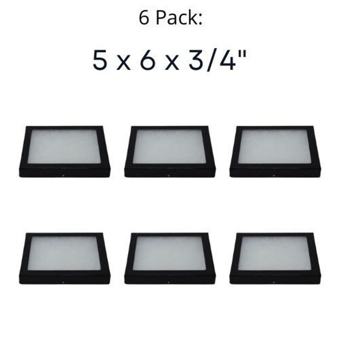 6 Pack of Riker Display Cases 5 X 6 X 3/4 for Collectibles, Arrowheads ...