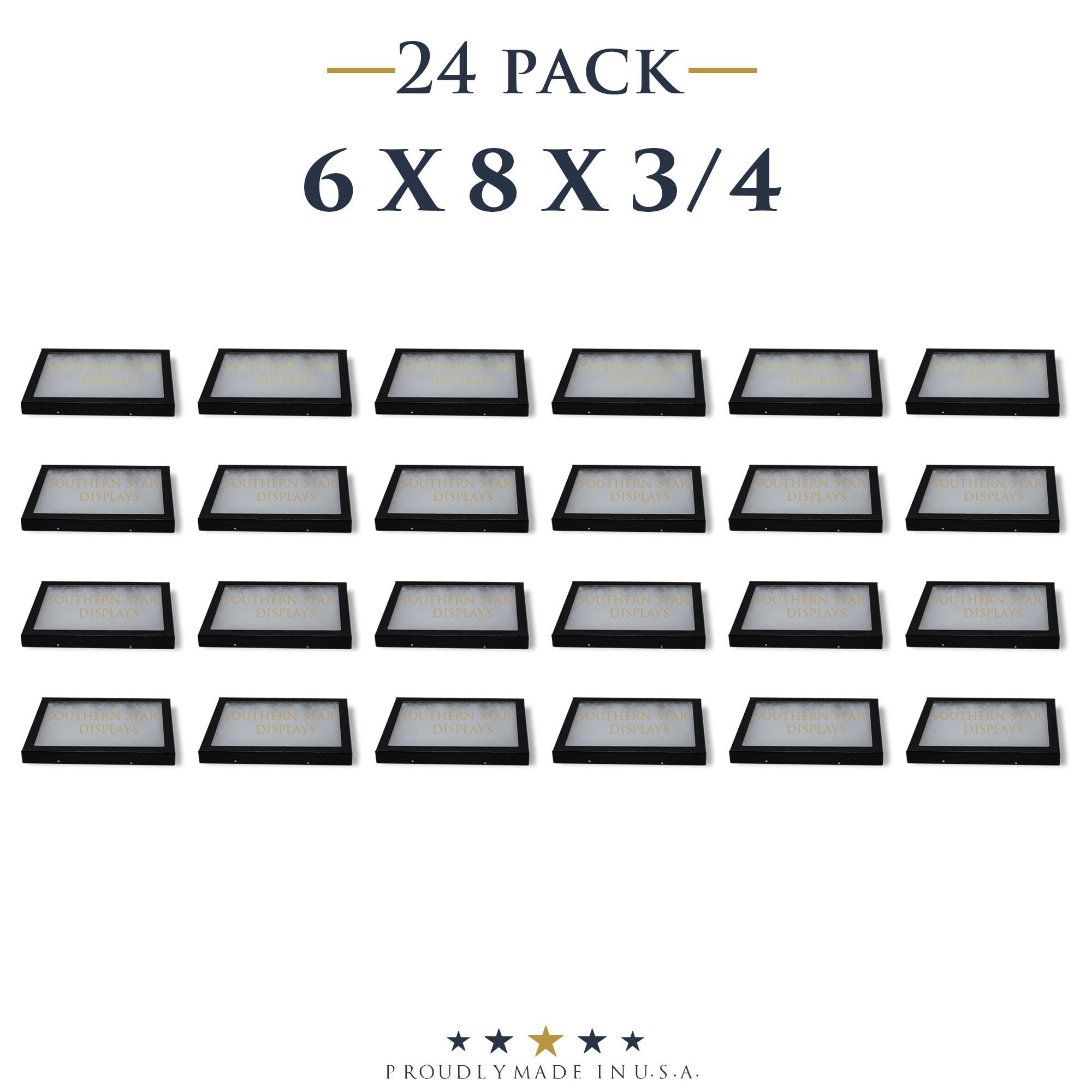 24 Pack of Riker Display Cases 6 X 8 X 3/4 for Collectibles Jewelry ...