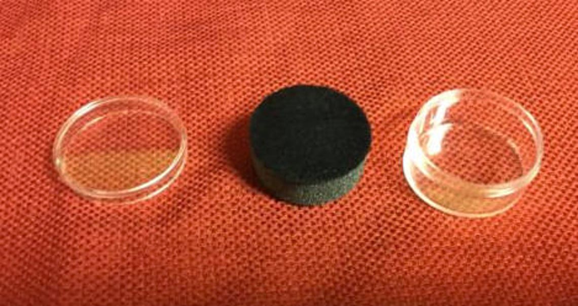 24 Silver Dollar Size Lucite Cups in 14 x 8 x 1 Riker Display | Etsy