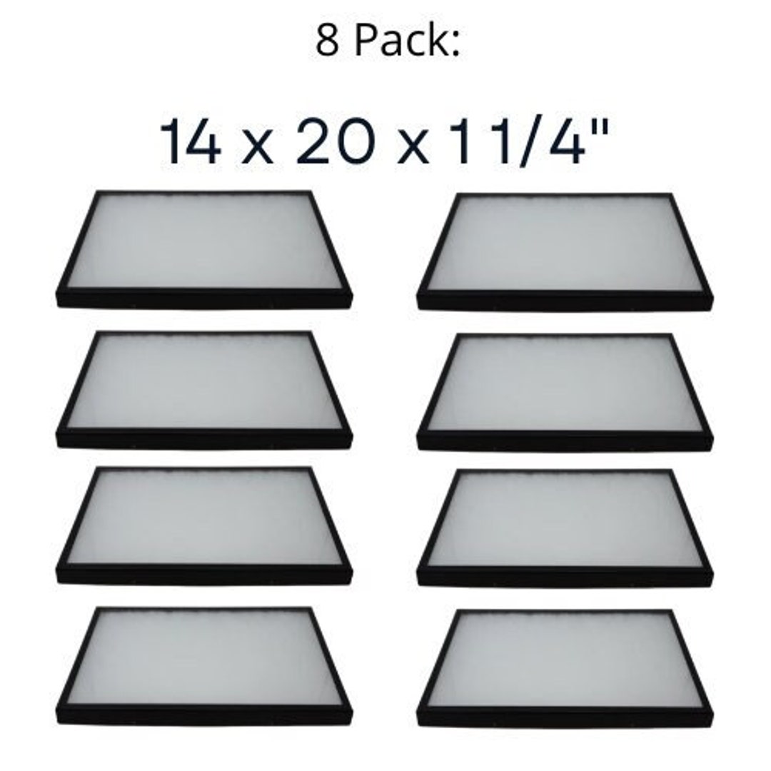 8 Pack of Riker Display Cases 14 X 20 X 1 1/4 for Collectibles ...