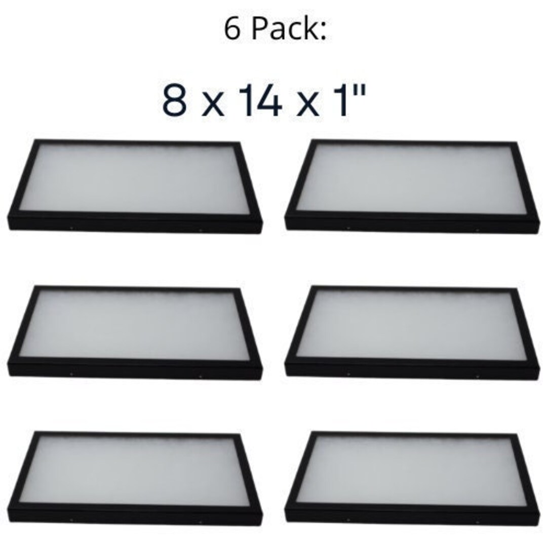 6 Pack of Riker Display Cases 8 X 14 X 1 for Collectibles, Arrowheads ...