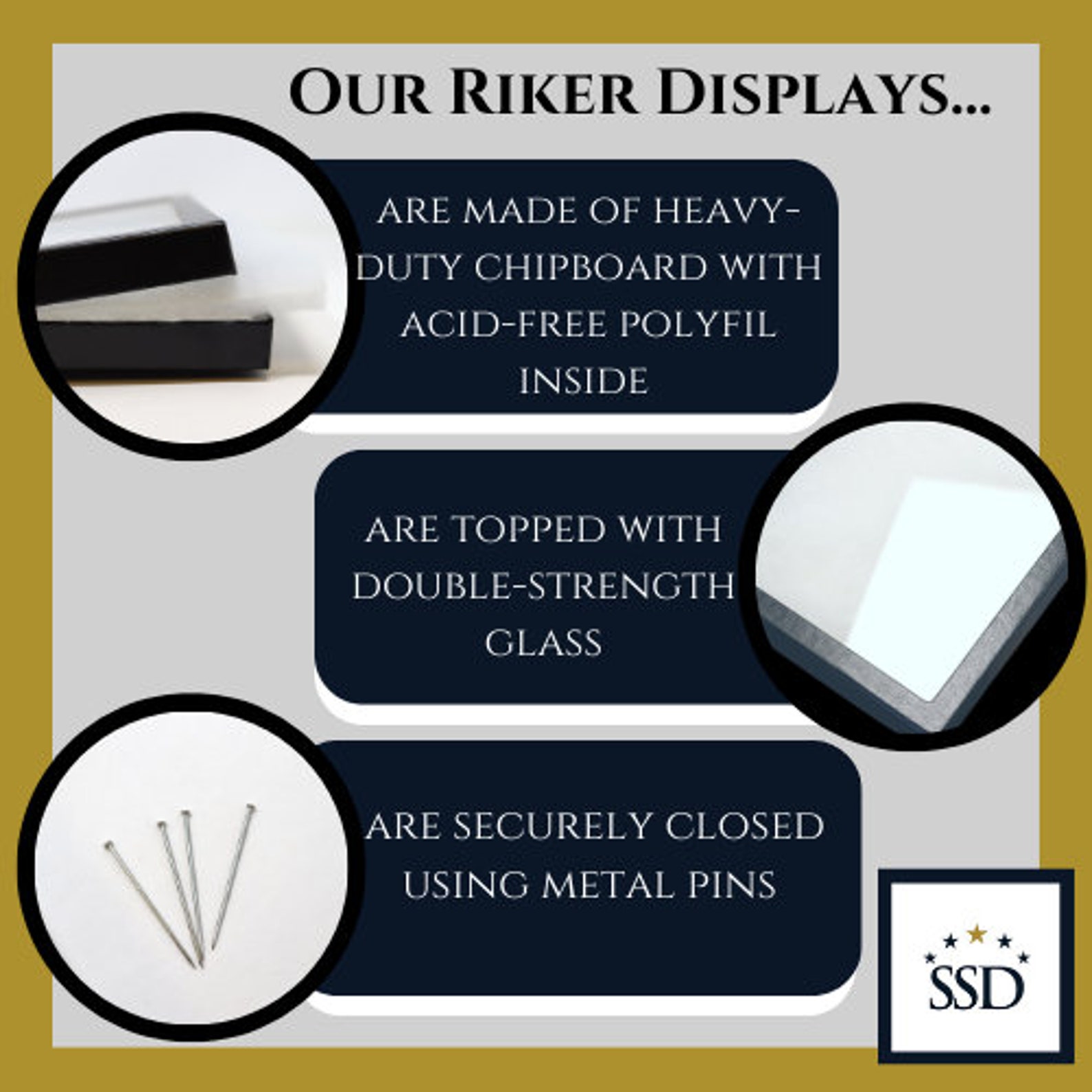 24 Pack of Riker Display Cases 6 X 8 X 3/4 for Collectibles Jewelry ...