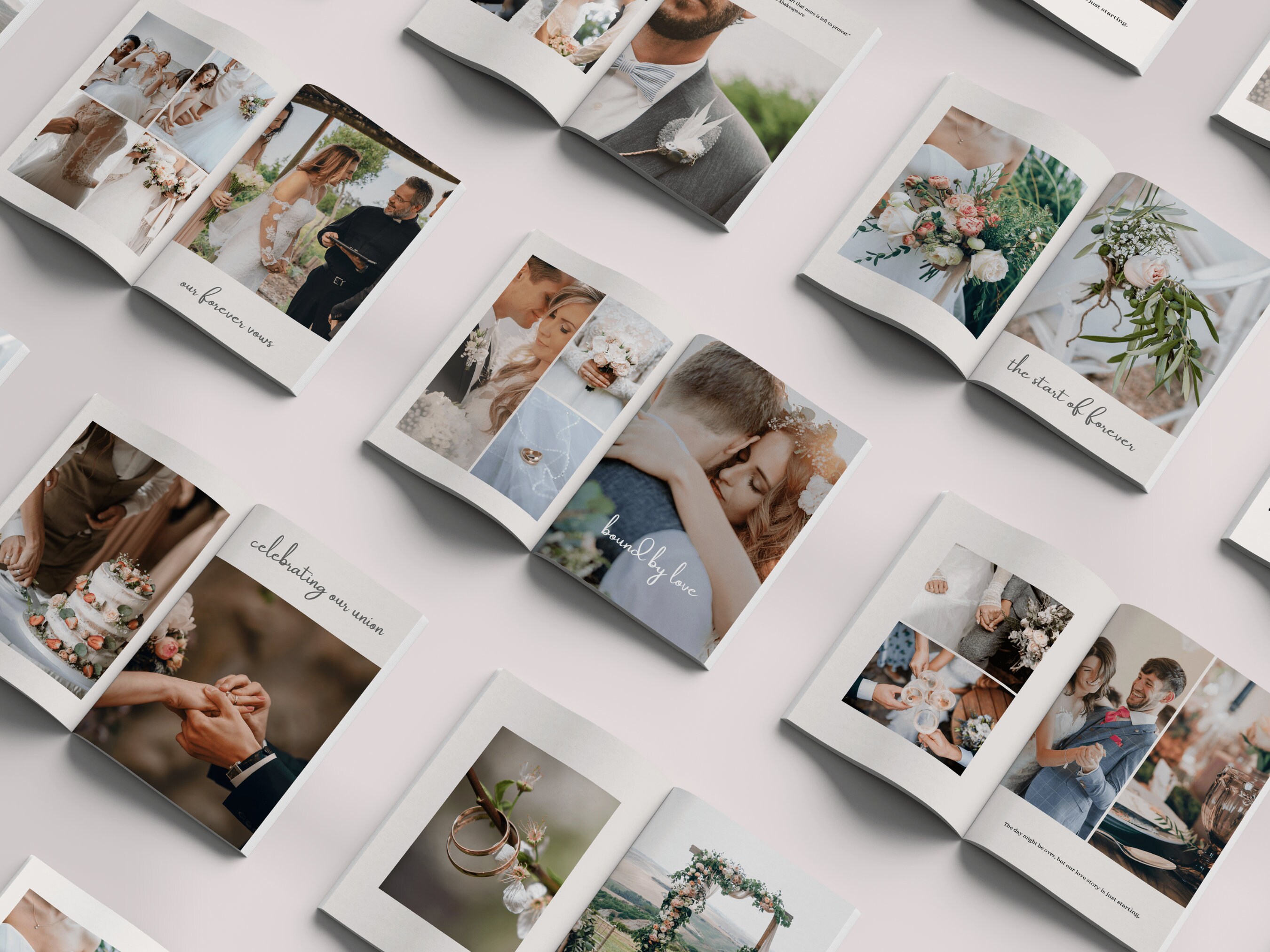 Editable Wedding Photo Magazine - A4, Wedding Album Design, Wedding ...