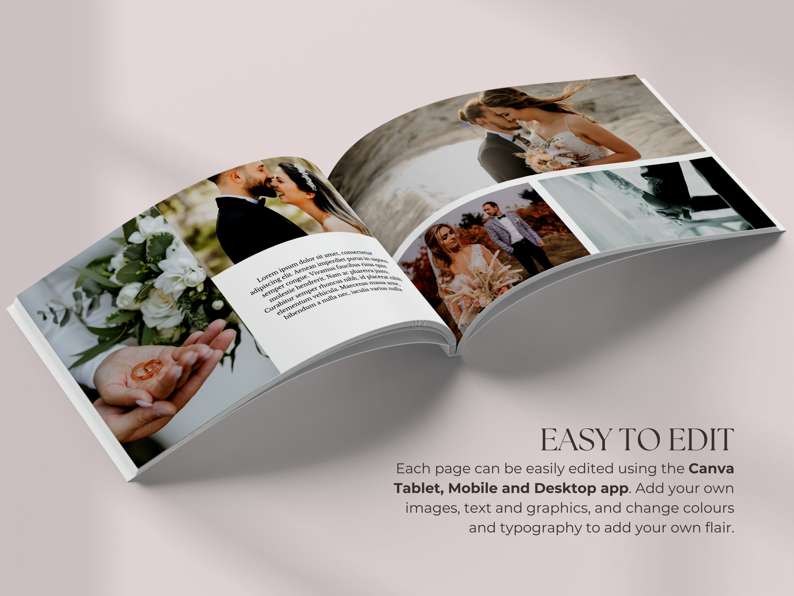 Editable Wedding Moments Photobook, Wedding Album Design, Wedding Book ...
