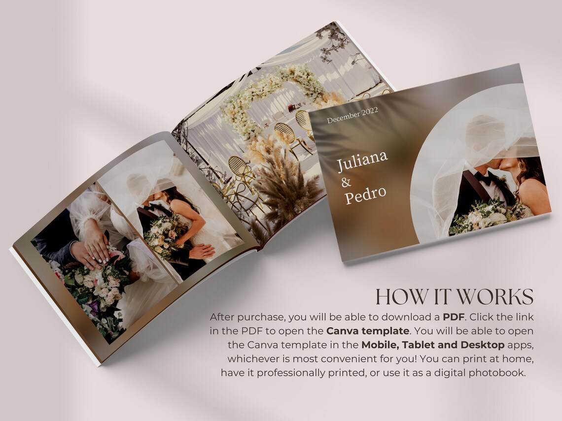 Editable Digital Wedding Photobook, Editable Wedding Moments Photobook ...
