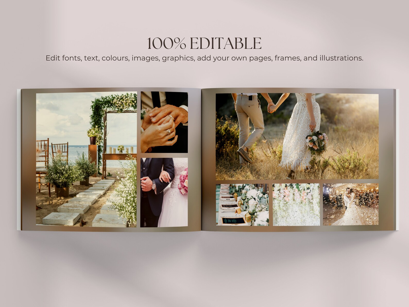 Editable Digital Wedding Photobook, Editable Wedding Moments Photobook ...