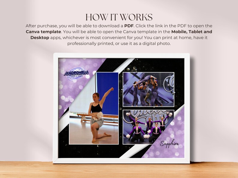 Dance Memory Mate Digital Template for Canva | Editable Canva Photo ...